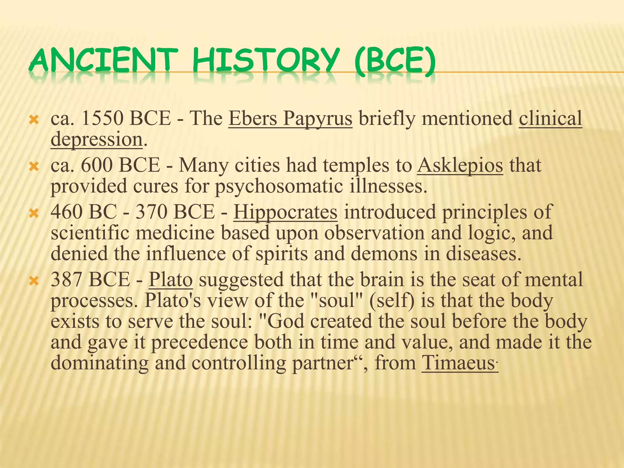 Historical background of psychology | PPSX