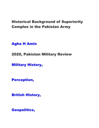 HISTORICAL BACKGROUND OF SUPERIORITY COMPLEX | PDF