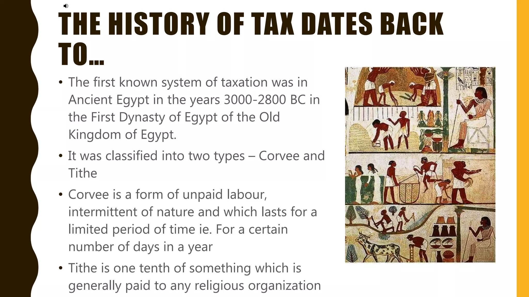 Historical background of tax | PPTX