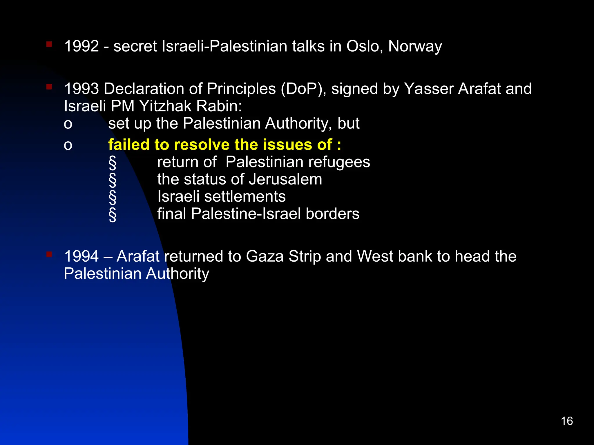 historical backr=ground to israeli palestine problem.ppt