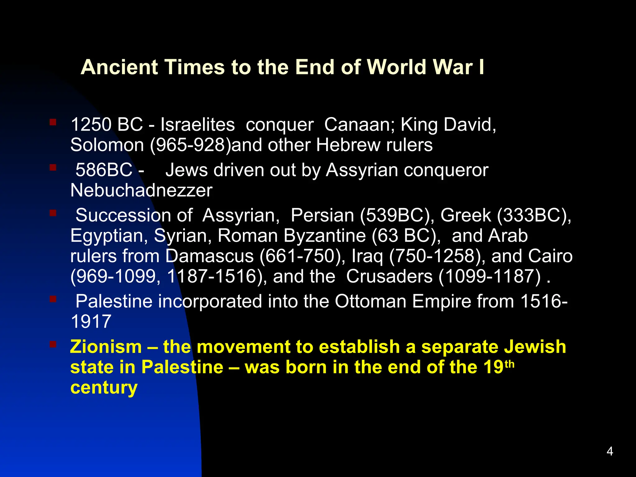 historical backr=ground to israeli palestine problem.ppt