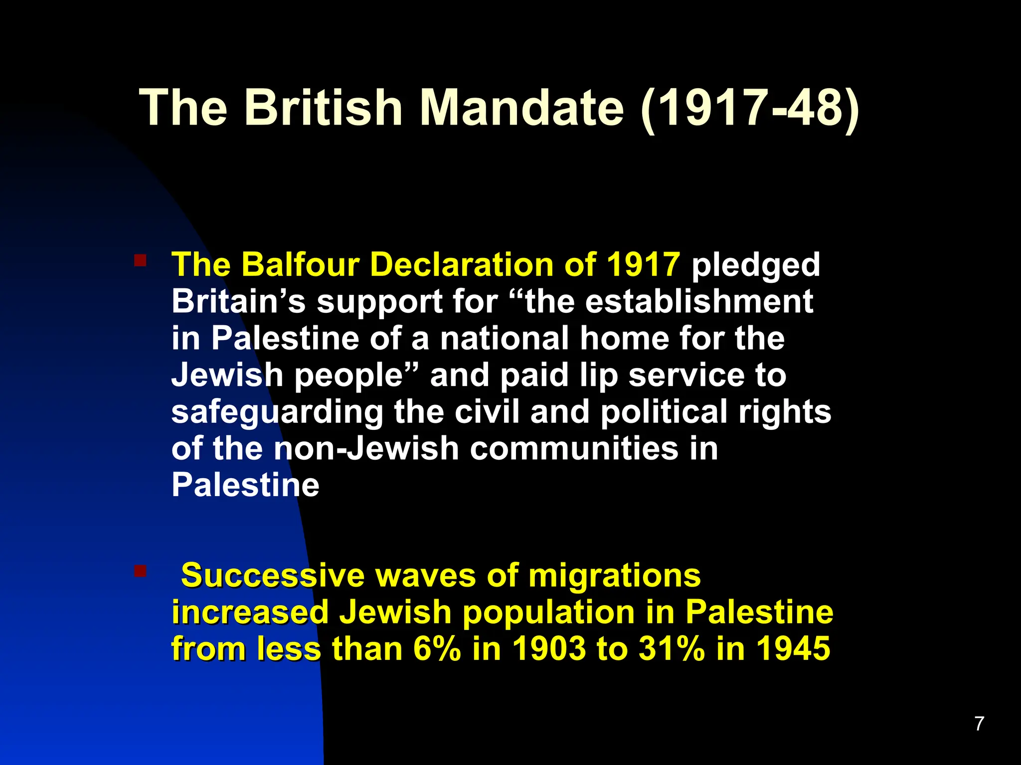 historical backr=ground to israeli palestine problem.ppt