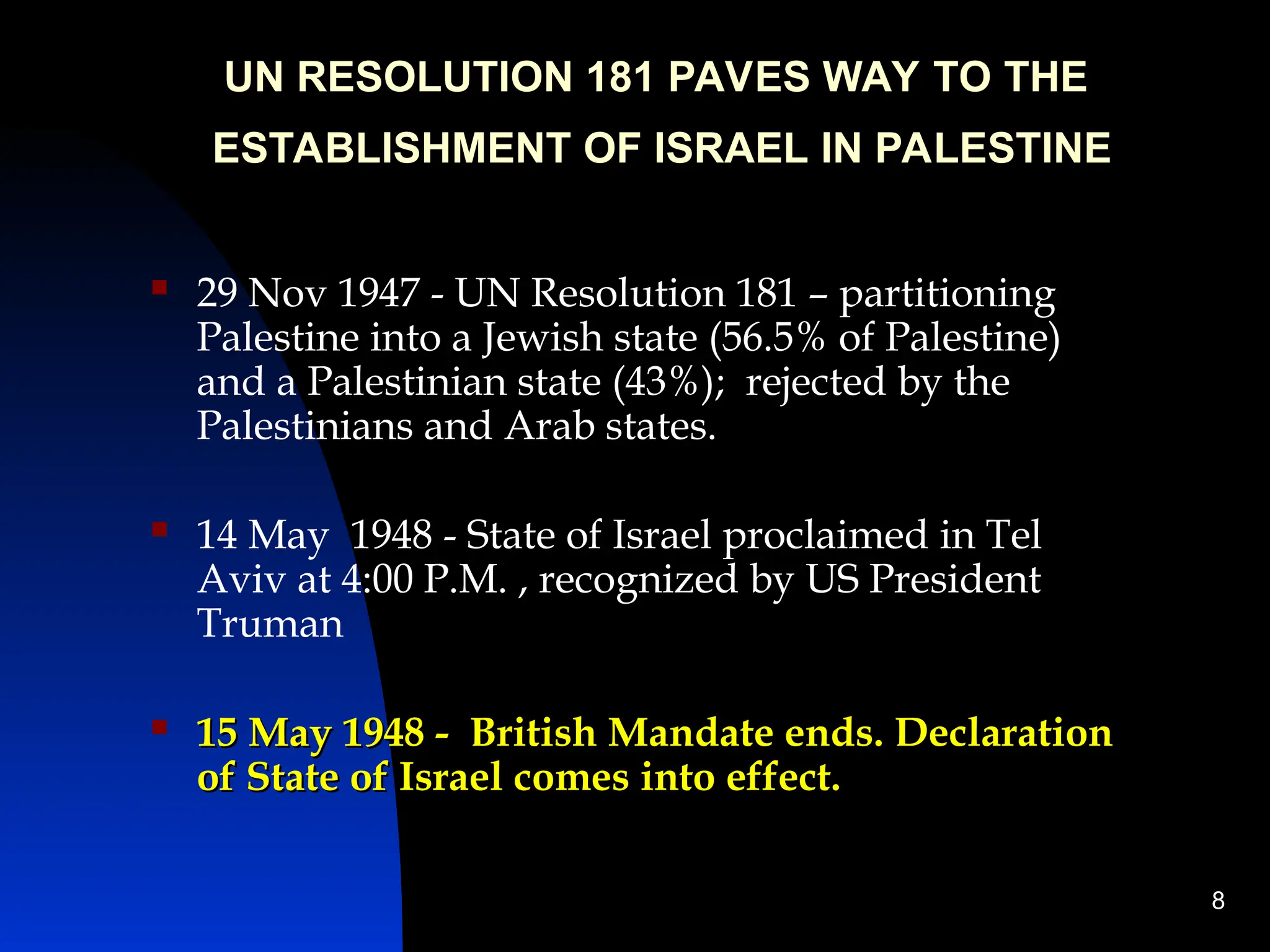 historical backr=ground to israeli palestine problem.ppt