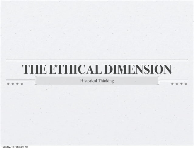 Historical bencharks ethical dimensions | PDF