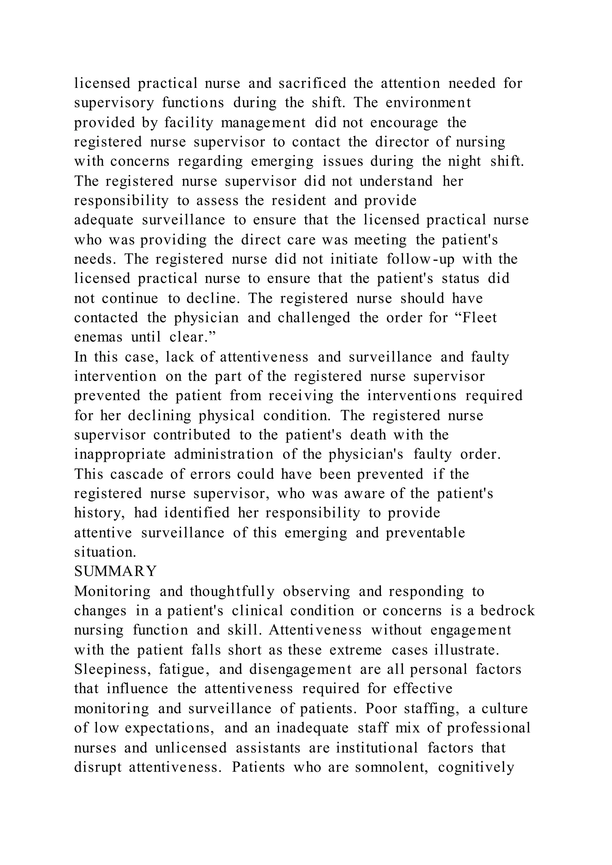 HISTORICAL CASE STUDY #2 Attentiveness and SurveillanceTHE IMPO | DOCX