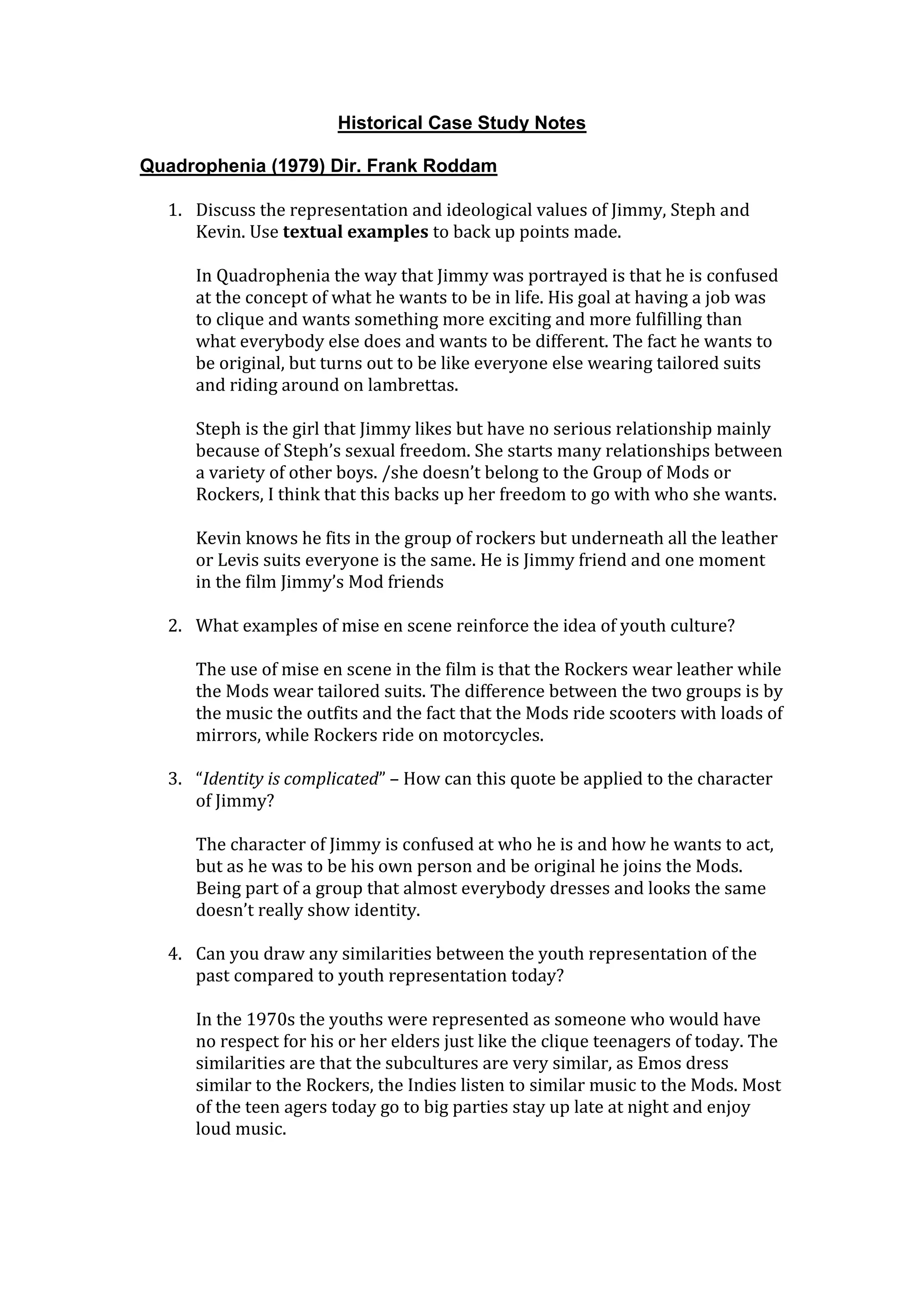 Historical case study notes | DOCX | Women\'s Clothing | Women\'s Fashion