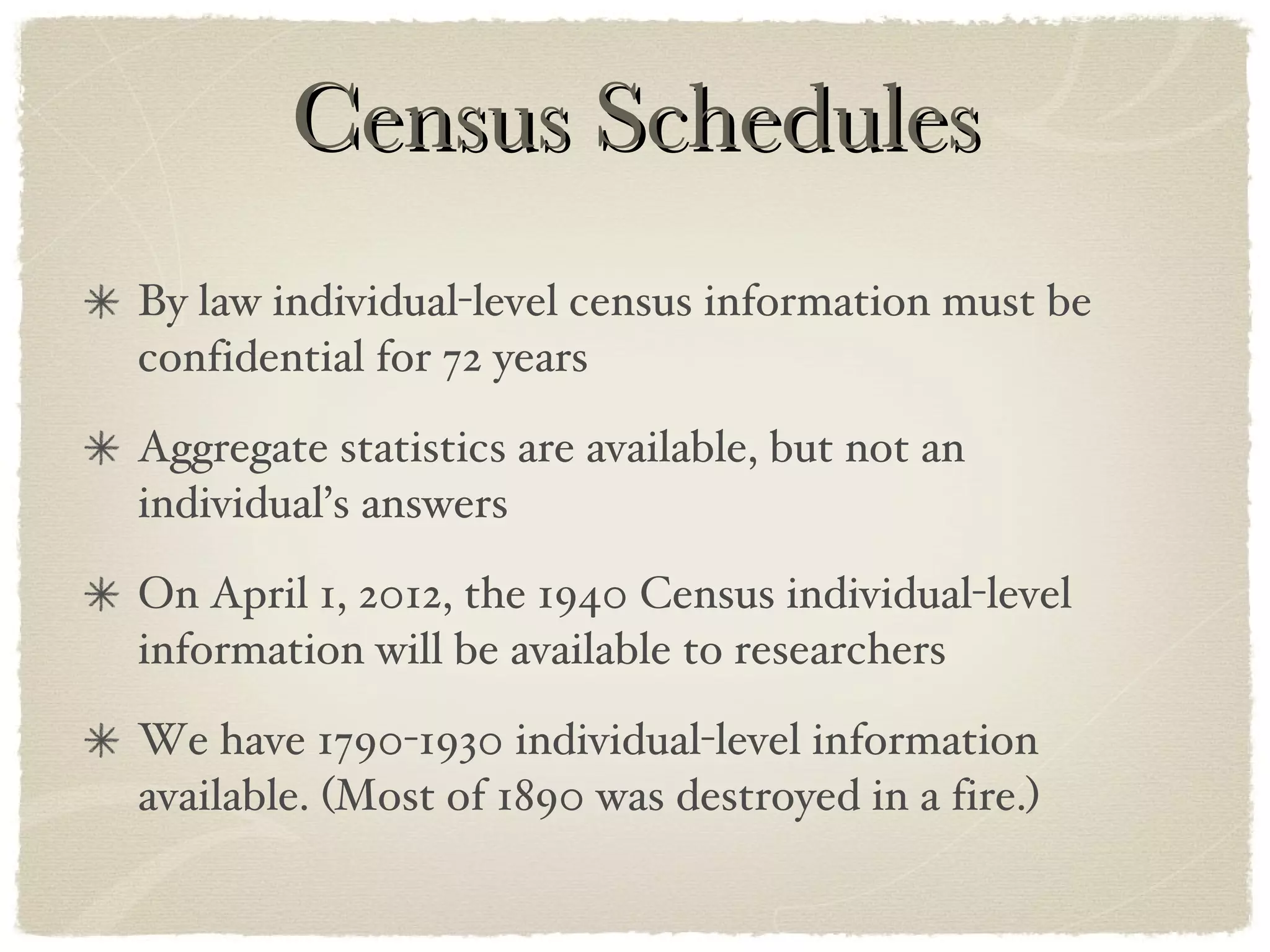 Historical census | PPT