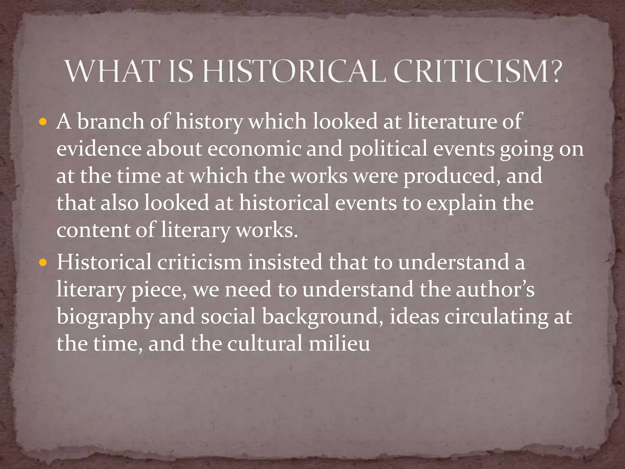 Historical criticism | PPTX
