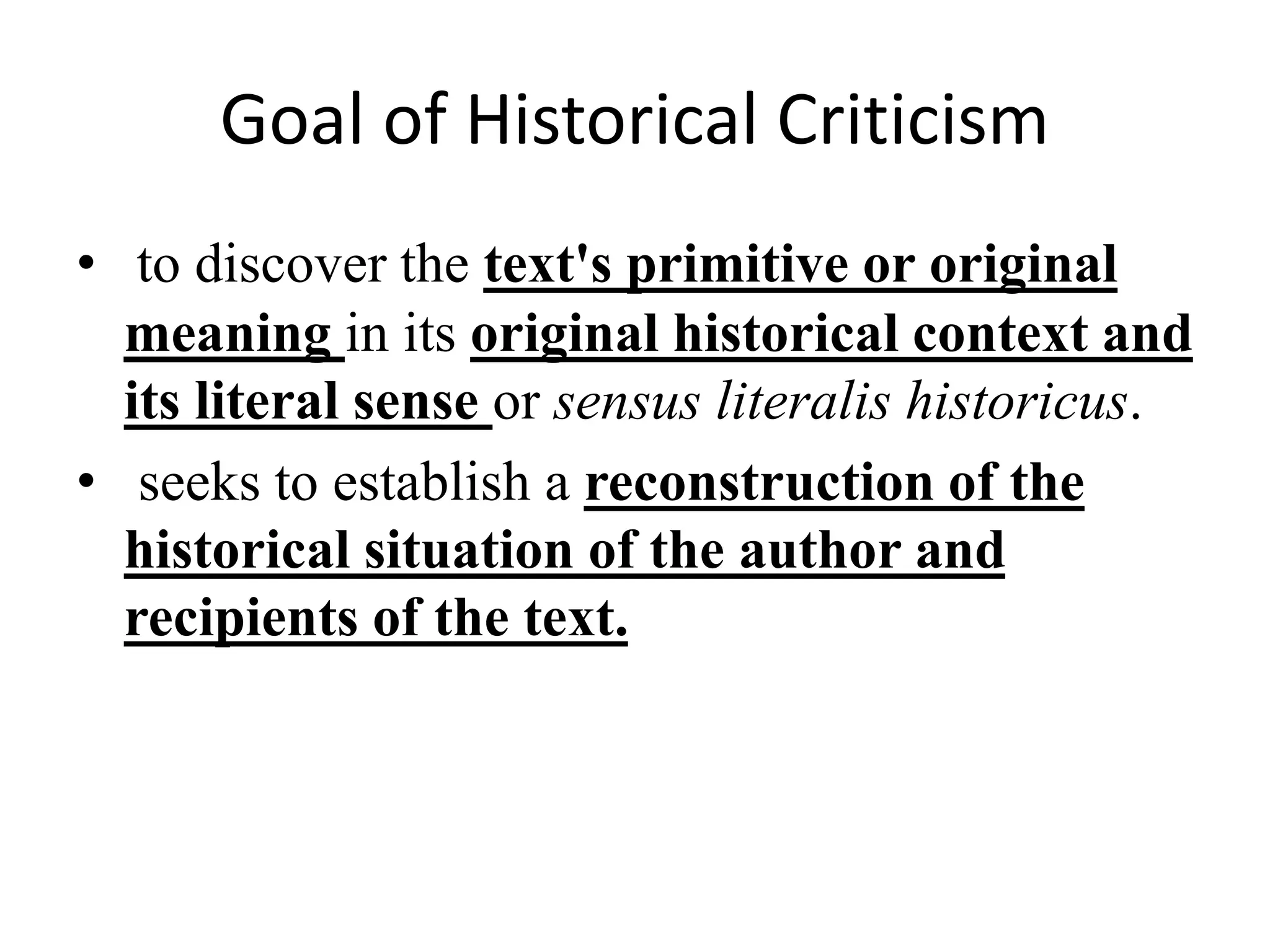 Historical criticism | PPTX