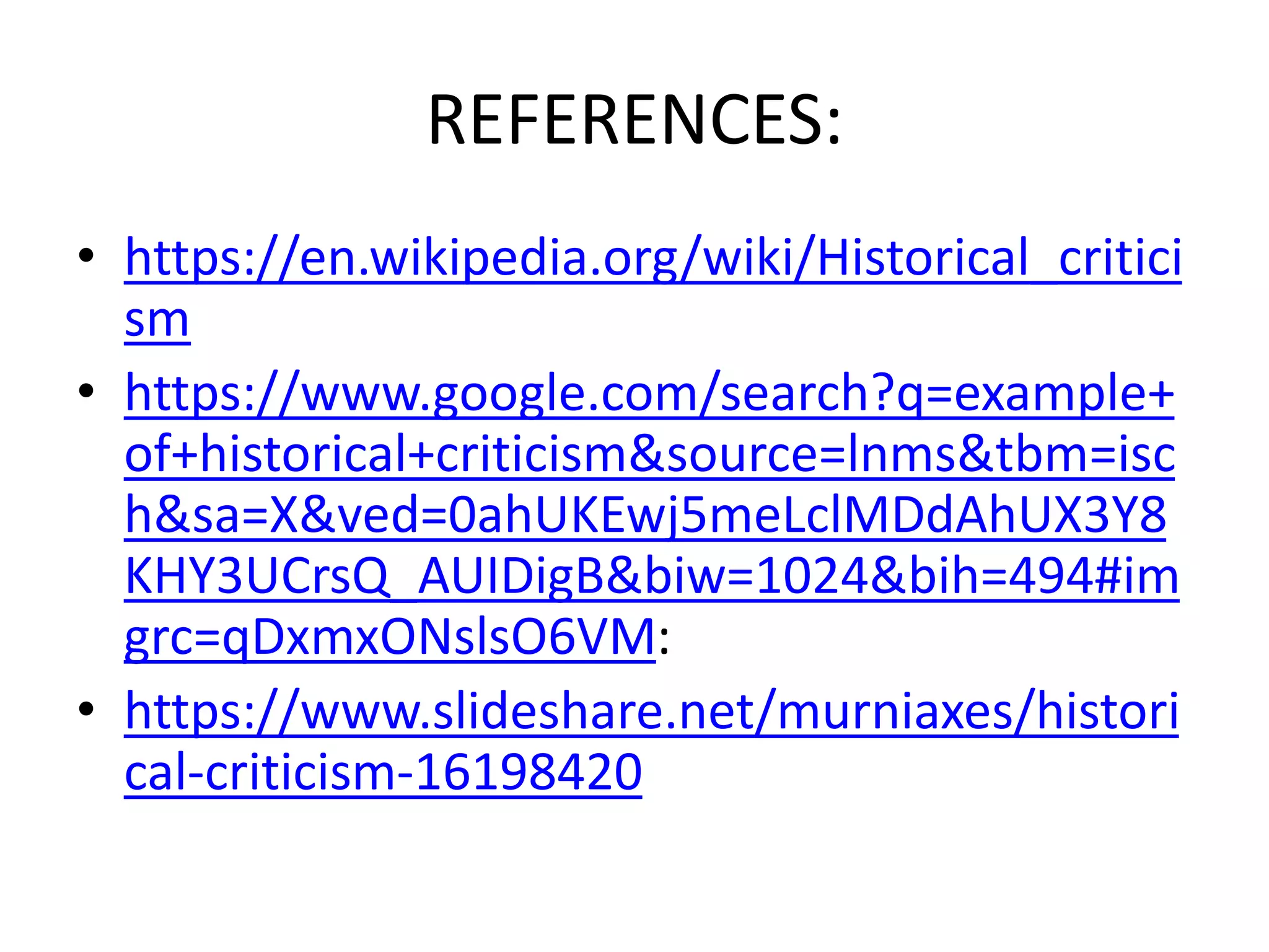 Historical criticism | PPTX