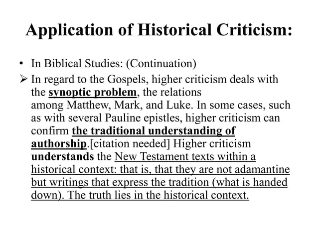 Historical criticism | PPTX
