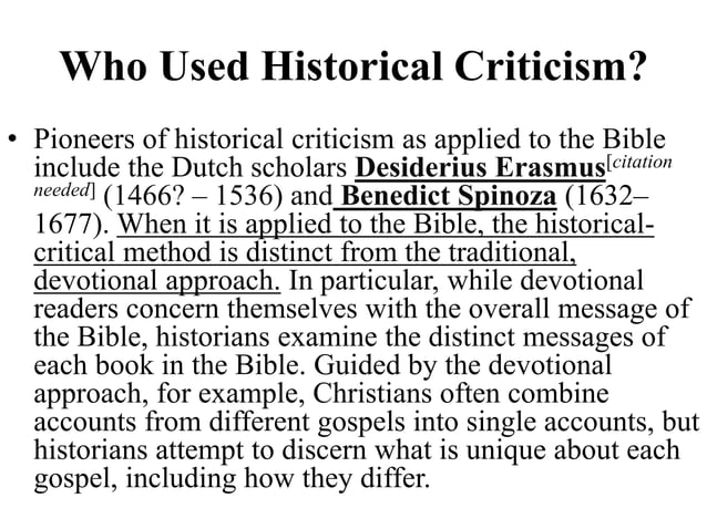 Historical criticism | PPTX
