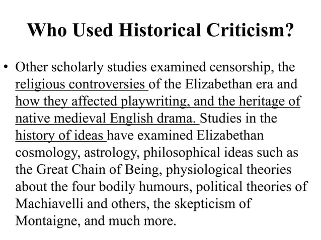 Historical criticism | PPTX