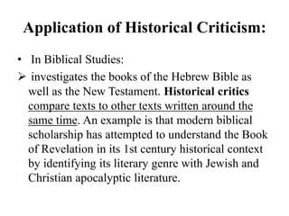 Historical criticism | PPTX