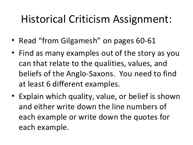 Historical criticism introduction questions