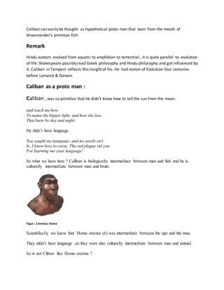 Caliban as the missing link: Shakespear studies. | PDF