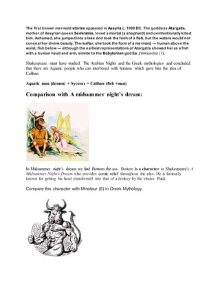 Caliban as the missing link: Shakespear studies. | PDF