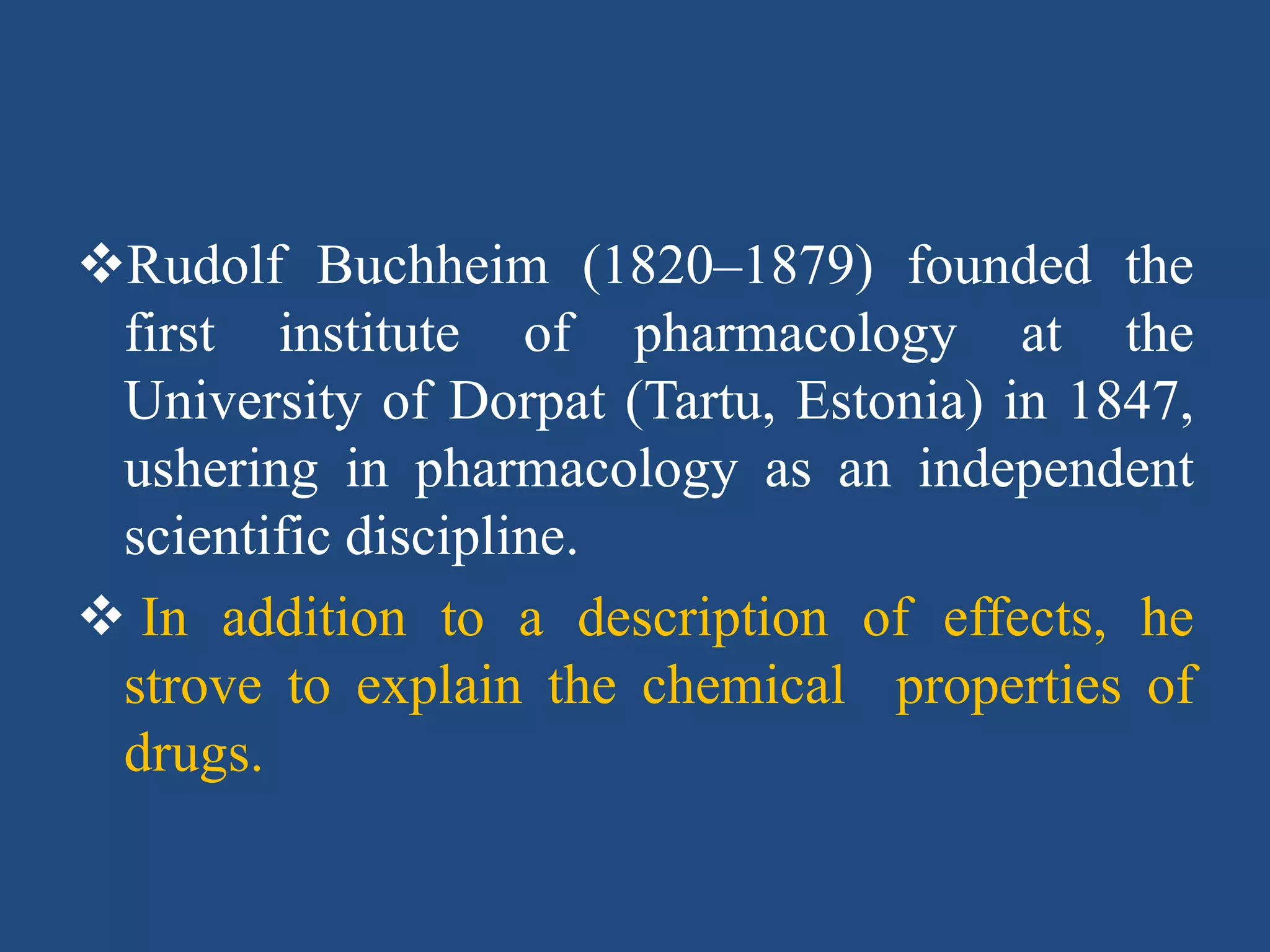 Historical developmental and scope of pharmacology | PPTX