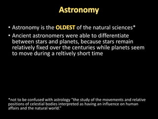Historical development of astronomy show | PPS