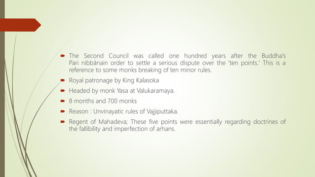 Historical development of buddhist sects in india | PPTX