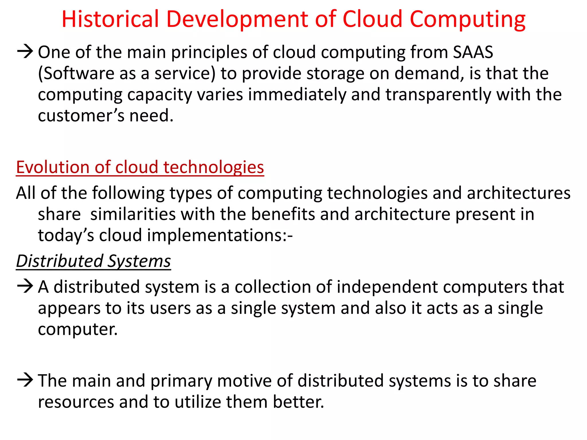 Historical development of cloud computing | PPTX | Cloud Computing ...