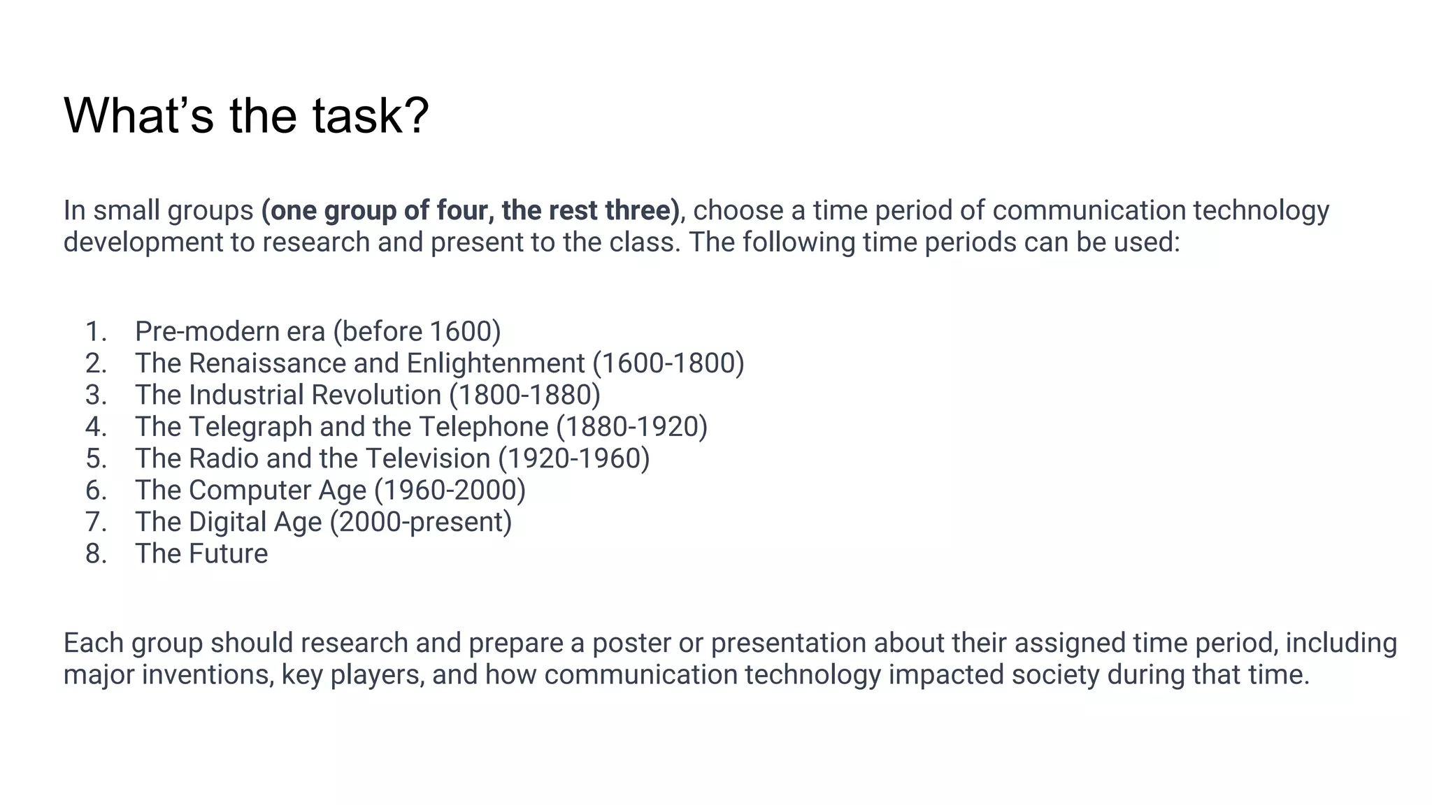 Historical Development of Communications Technology.pptx | Technology ...