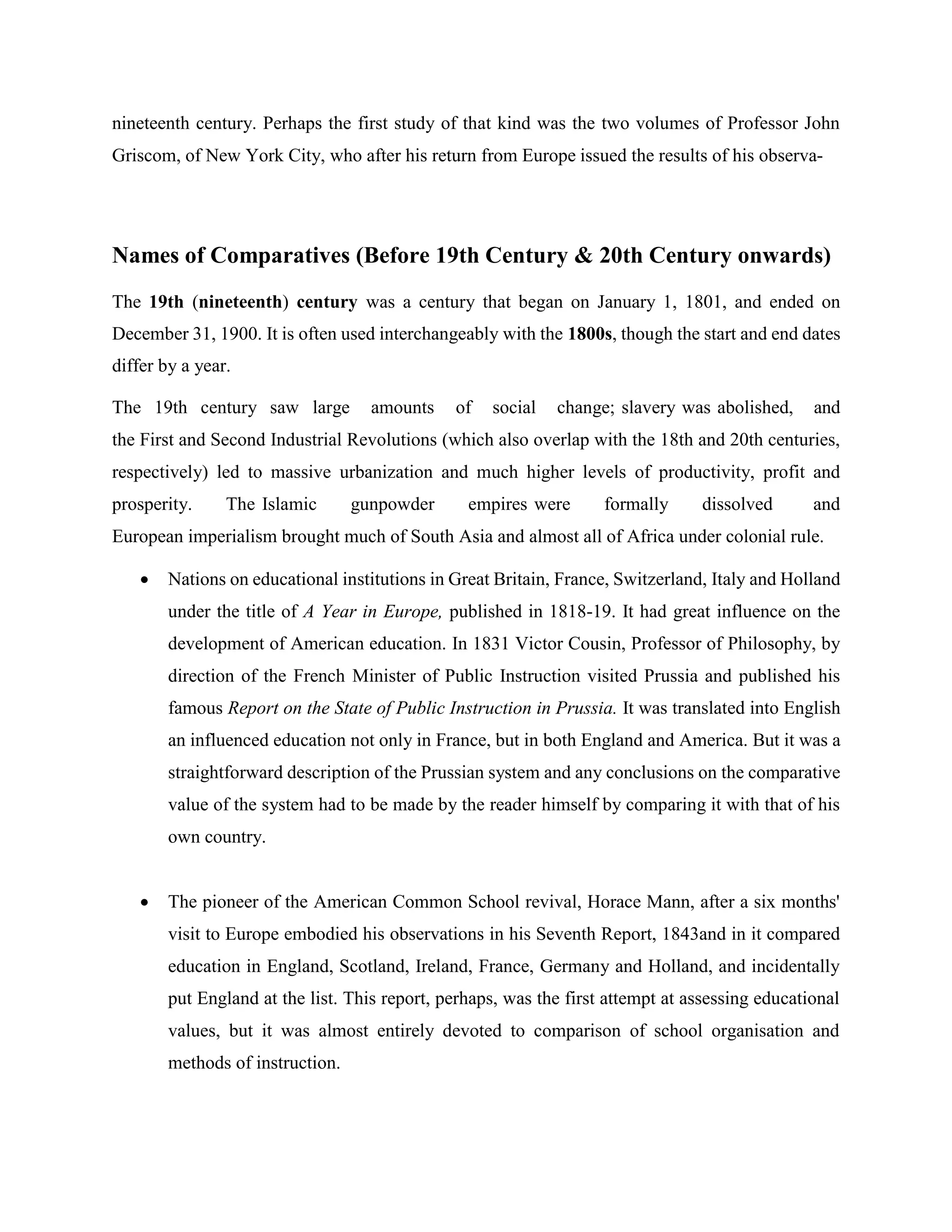 Historical Development of Comparative Education | PDF