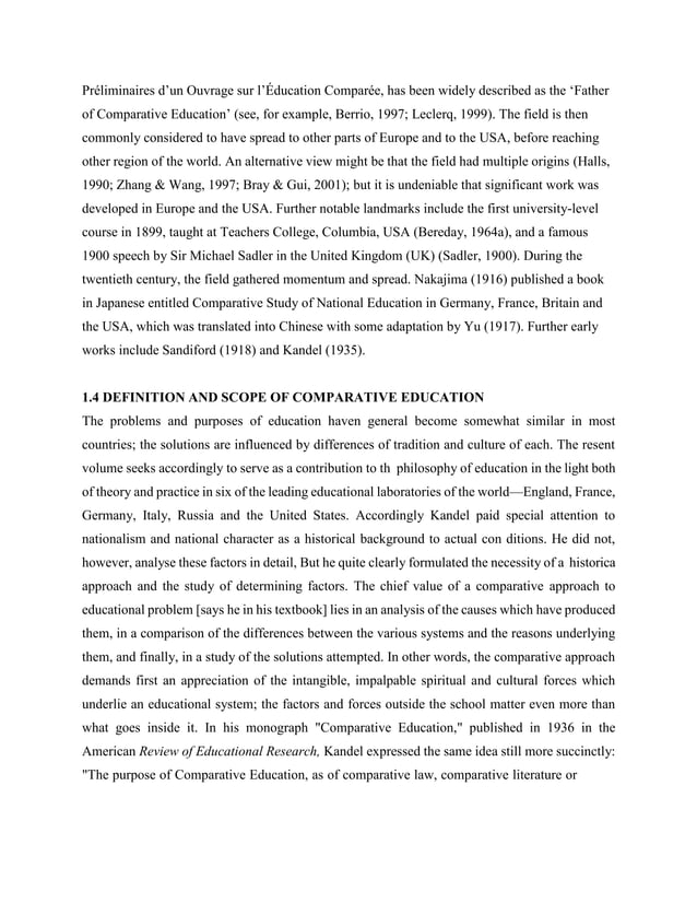 Historical Development of Comparative Education | PDF | Educational ...