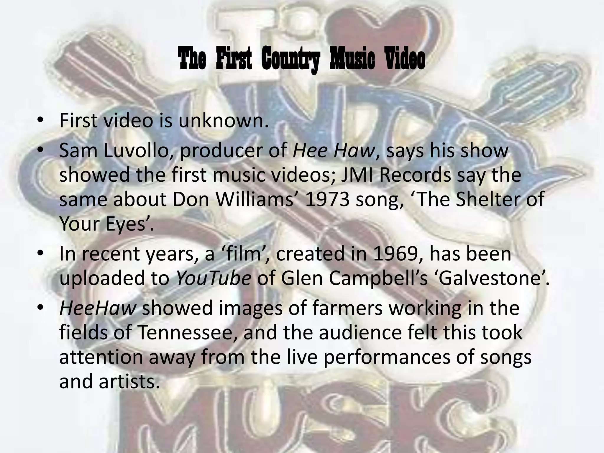 The Historical Development of Country Music | PPTX | Country Music | Music