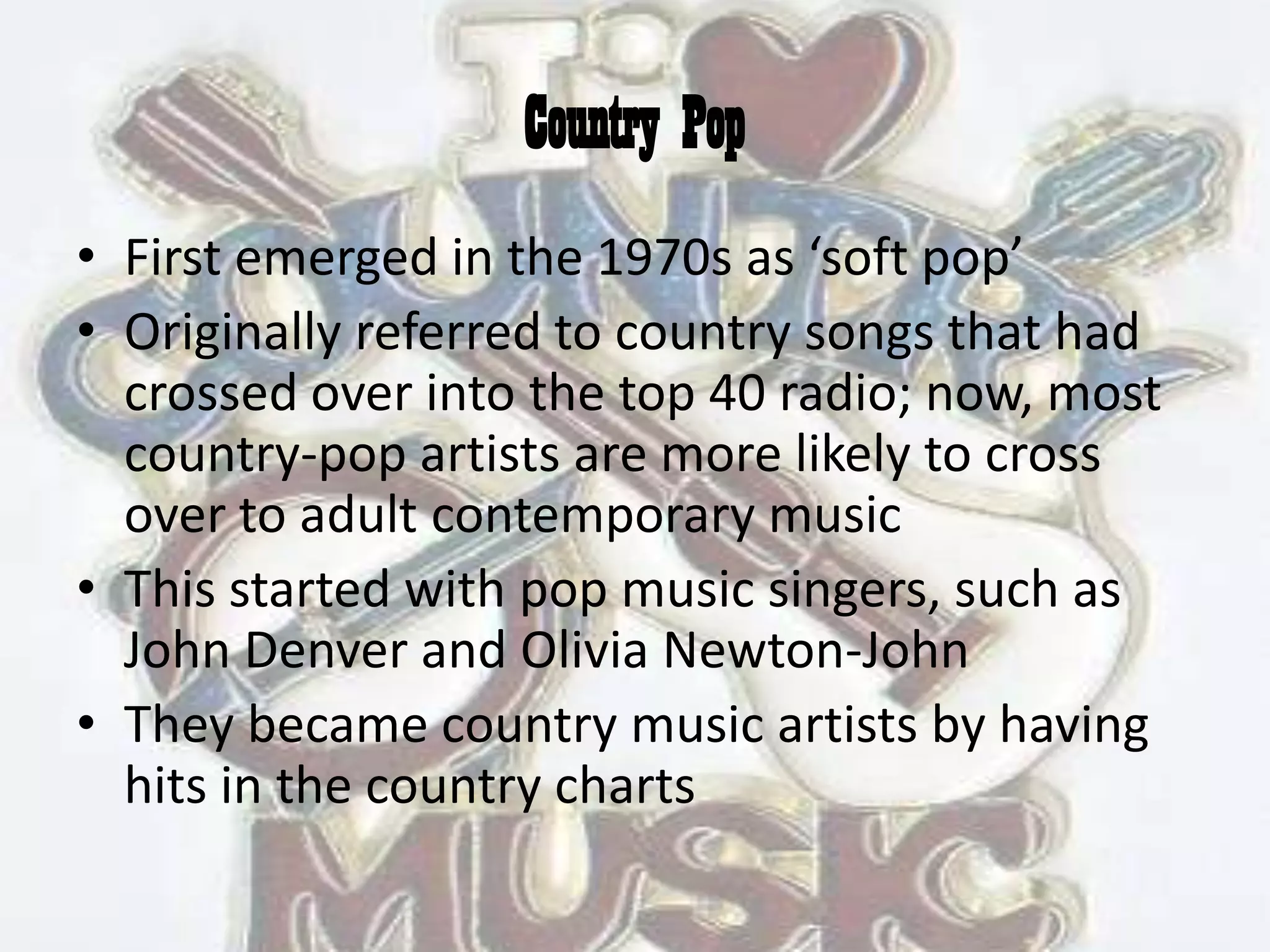 The Historical Development of Country Music | PPTX | Country Music | Music