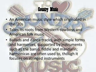 The Historical Development of Country Music | PPTX | Country Music | Music