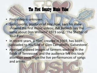 The Historical Development of Country Music | PPTX | Country Music | Music