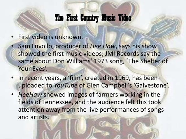 The Historical Development of Country Music | PPTX | Country Music | Music