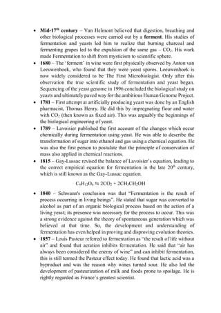 Historical Development of Fermentation | PDF