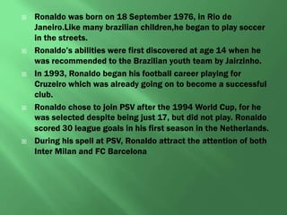 Historical development of football and ronaldo | PPTX | Soccer | Sports