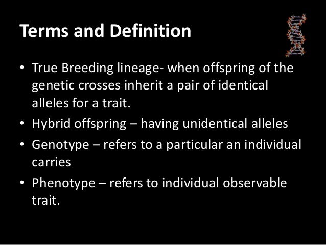 True Breeding Definition