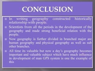 Historical development of geography | PPTX