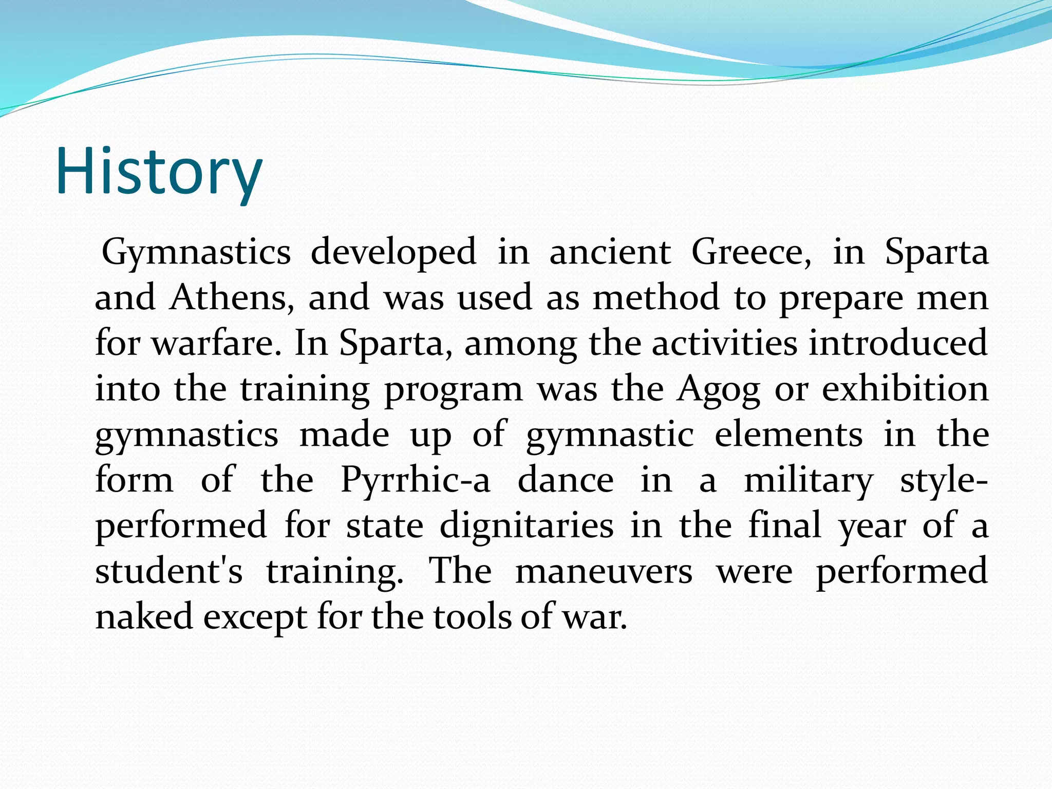 Historical development of gymnastic | PPTX