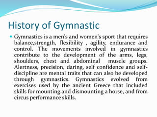 Historical development of gymnastic | PPTX