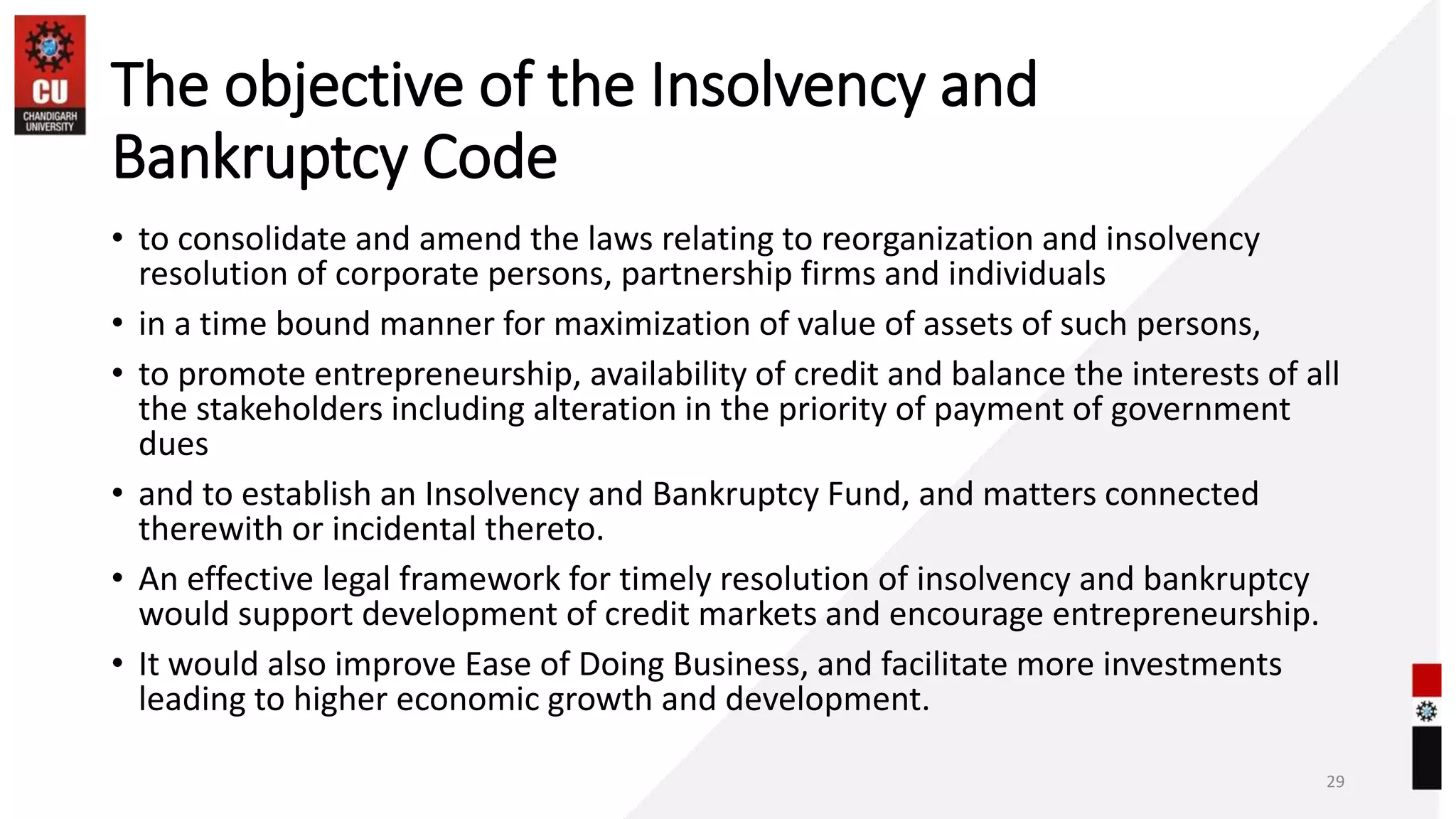 Historical development of insolvency and bankruptcy law | PPTX