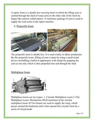 Historical development of loom | PDF