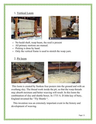 Historical development of loom | PDF