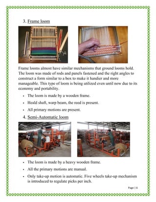 Historical development of loom | PDF