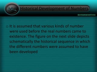 Historical development of numbers | PPTX | Physics | Science