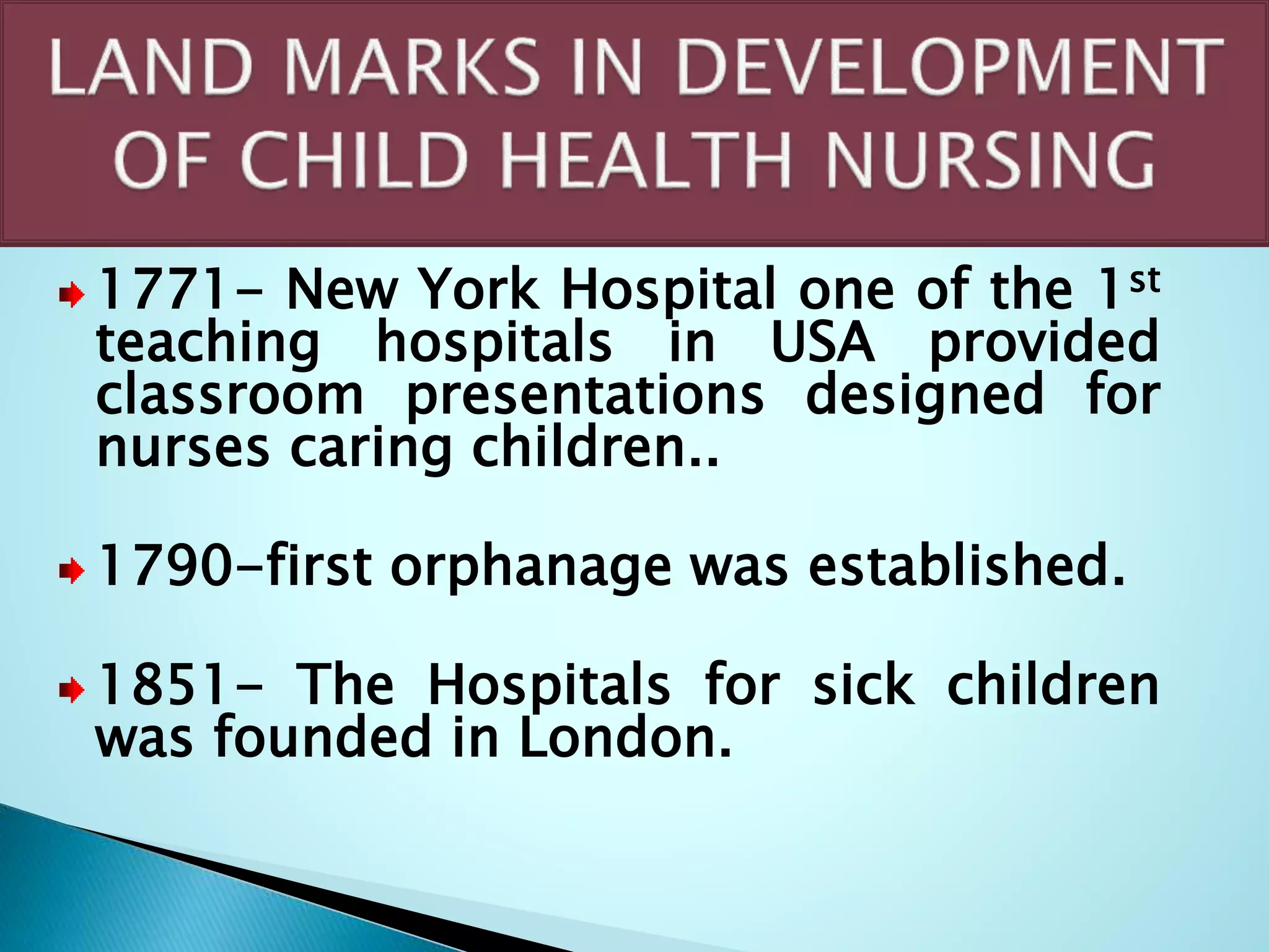 Historical development of pediatrics & pediatric nursing | PPTX