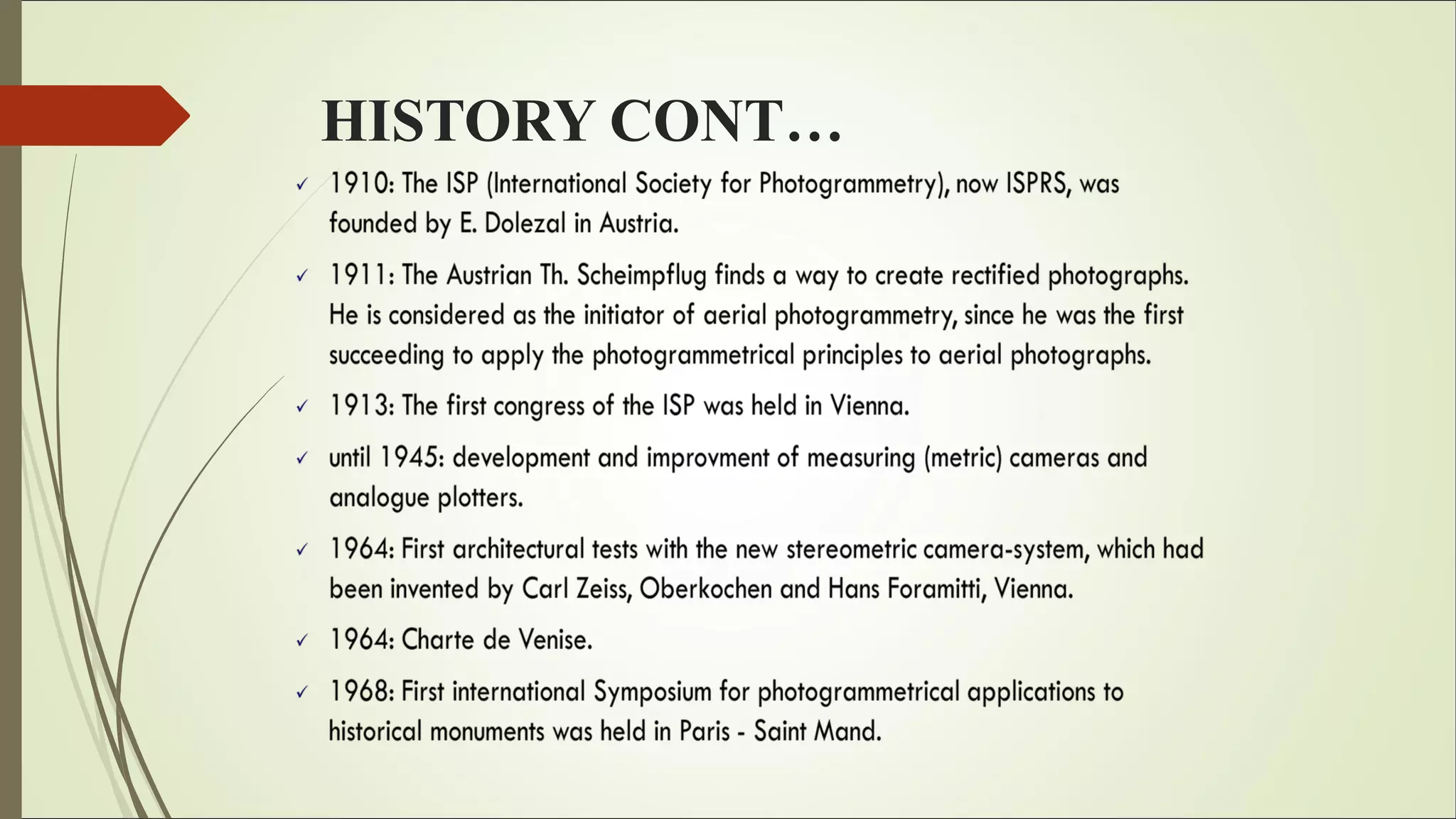 Historical Development of Photogrammetry | PPT