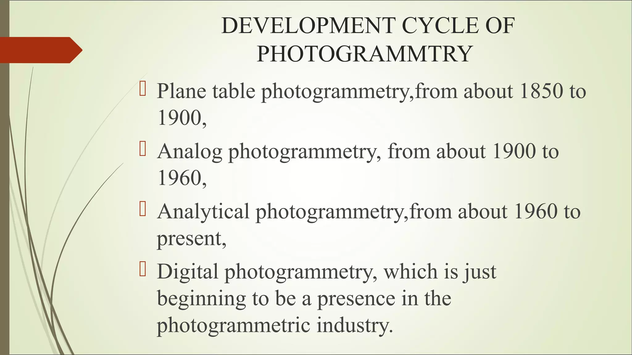 Historical Development of Photogrammetry | PPT