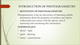 Historical Development of Photogrammetry | PPT