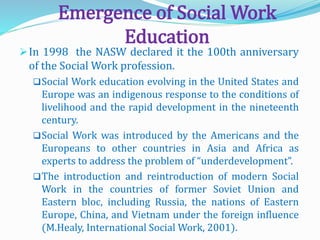 Historical development of social work in U.S.A. (Dr. R.K. Bharti) | PPTX