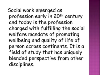Historical development of social work in u.k. | PPTX